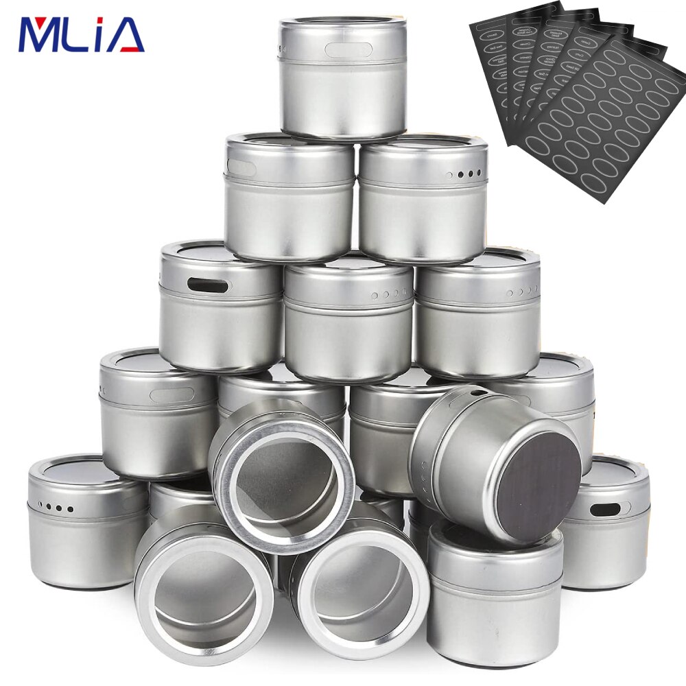 Mlia Magnetische Kruidenpotjes Met Spice Labels Rv... – Vicedeal