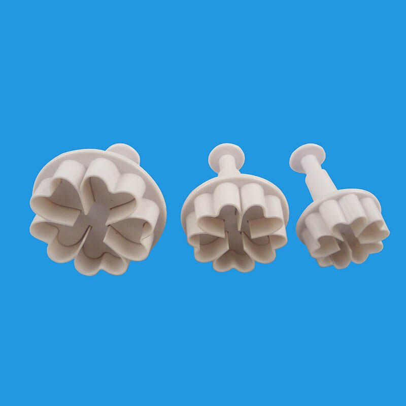 3pcs Plastic Tools Heart Flower shapes Fondant Cak... – Grandado