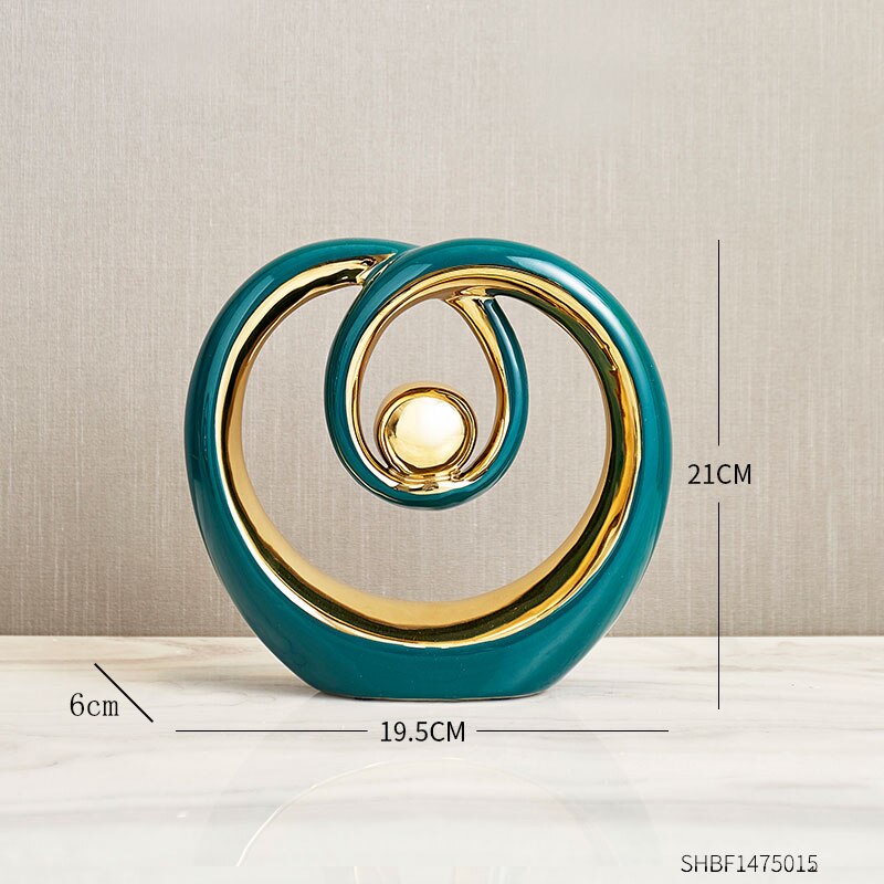 Ceramic Animal Statue Abstract Art Modern Home Dec... – Grandado