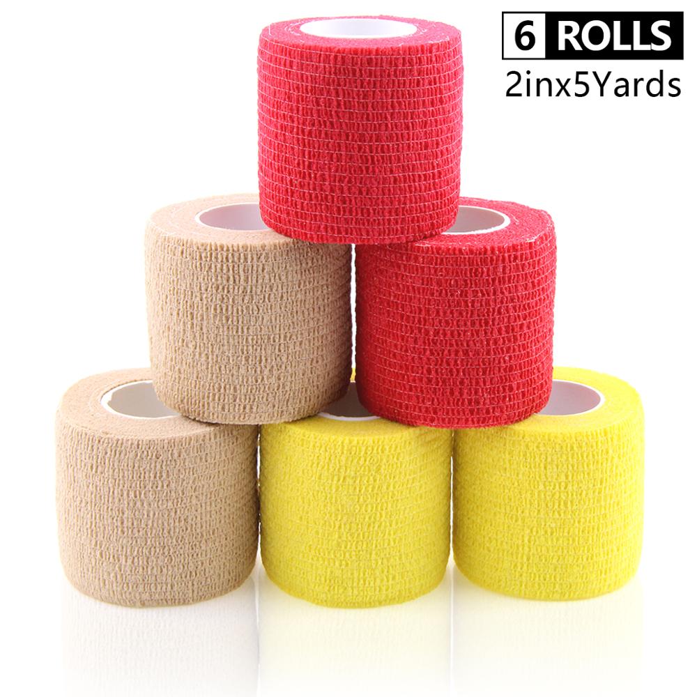 6 Rolls Self-Adhesive Bandage Waterproof Non Woven... – Grandado