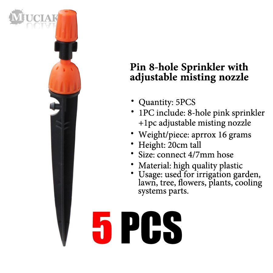 5PCS 8-Holes Garden Adjustable Sprinkers on Stake ... – Grandado
