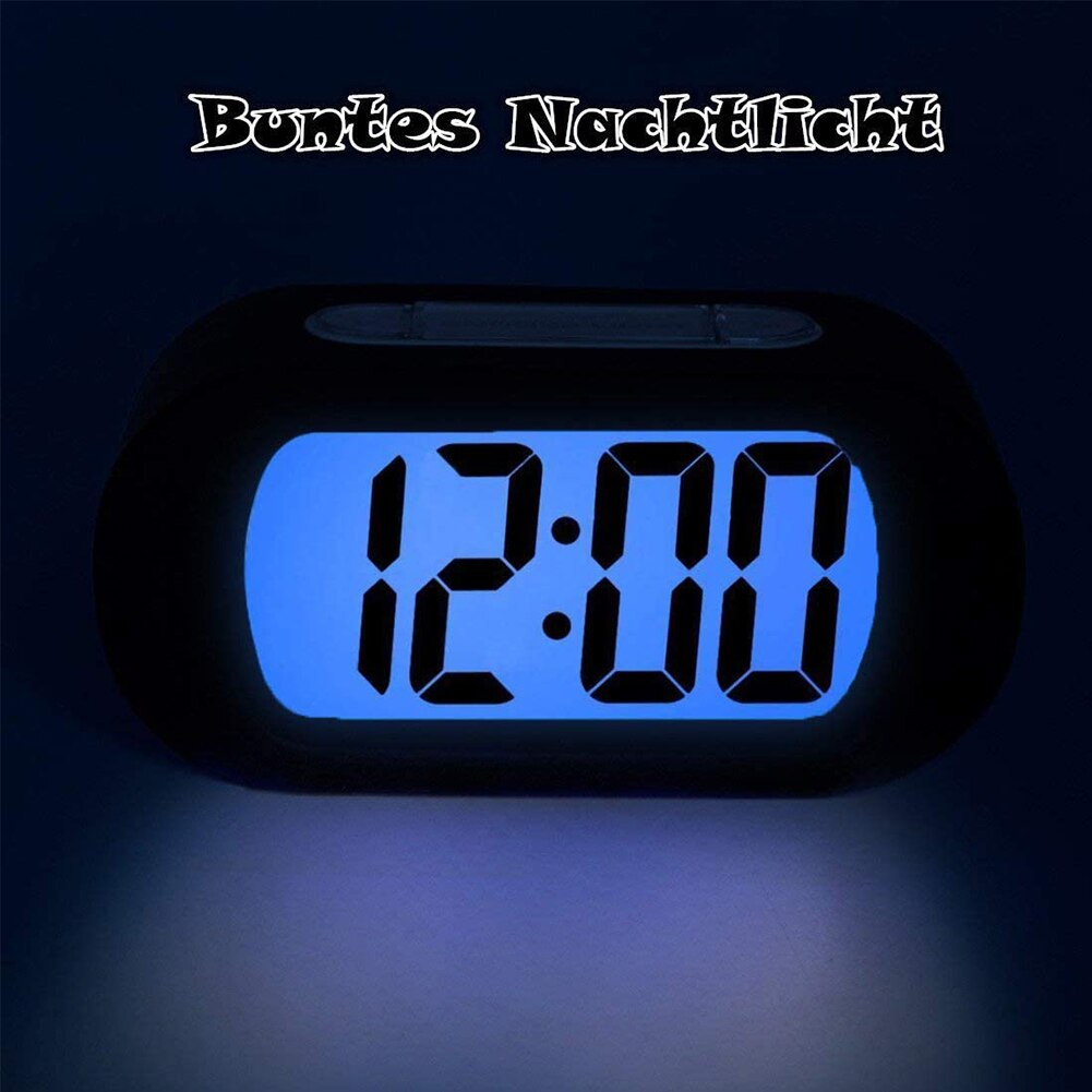 Lcd Digital Alarm Clock Electric Display Clock Sil Grandado