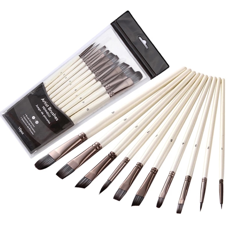 Nylon Kunstenaar Verf Borstelen Acryl Aquarel Bors... – Vicedeal