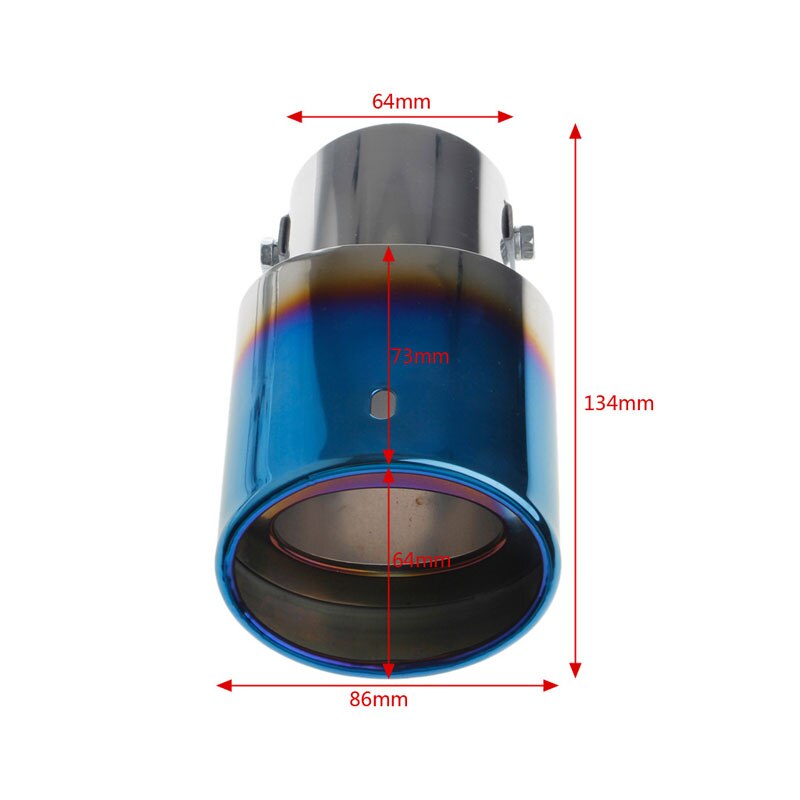 Universal Stainless Steel Car Rear Round Exhaust P... – Grandado