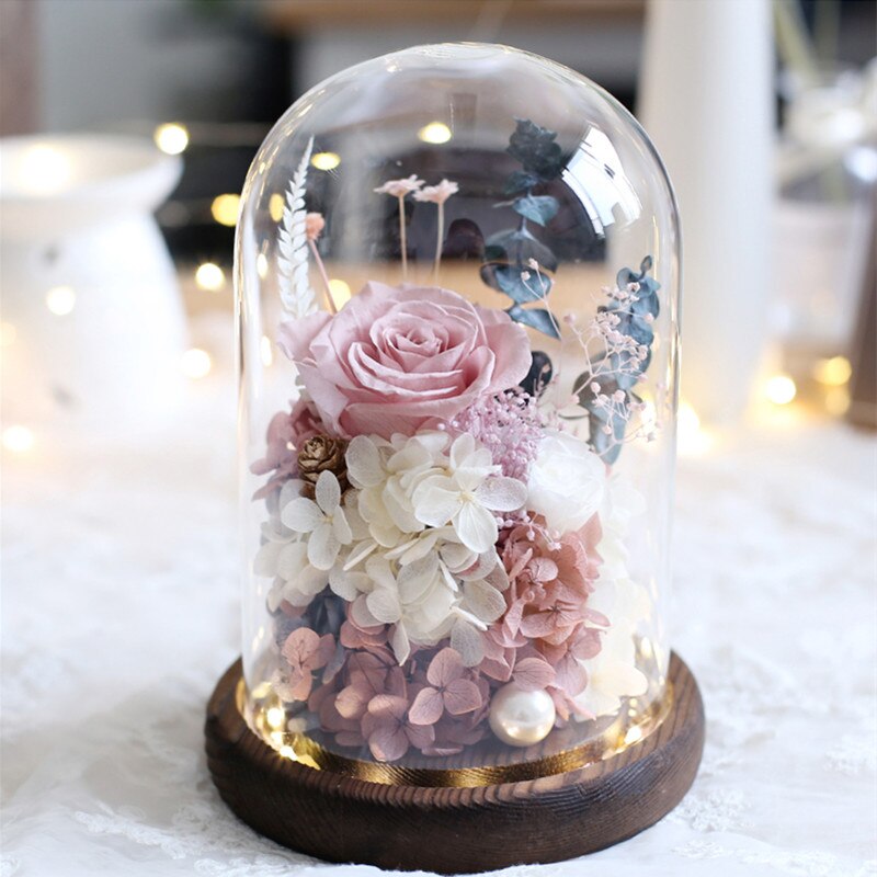 12*18cm Luminous Antique Base Glass Dome Vase Home... – Grandado