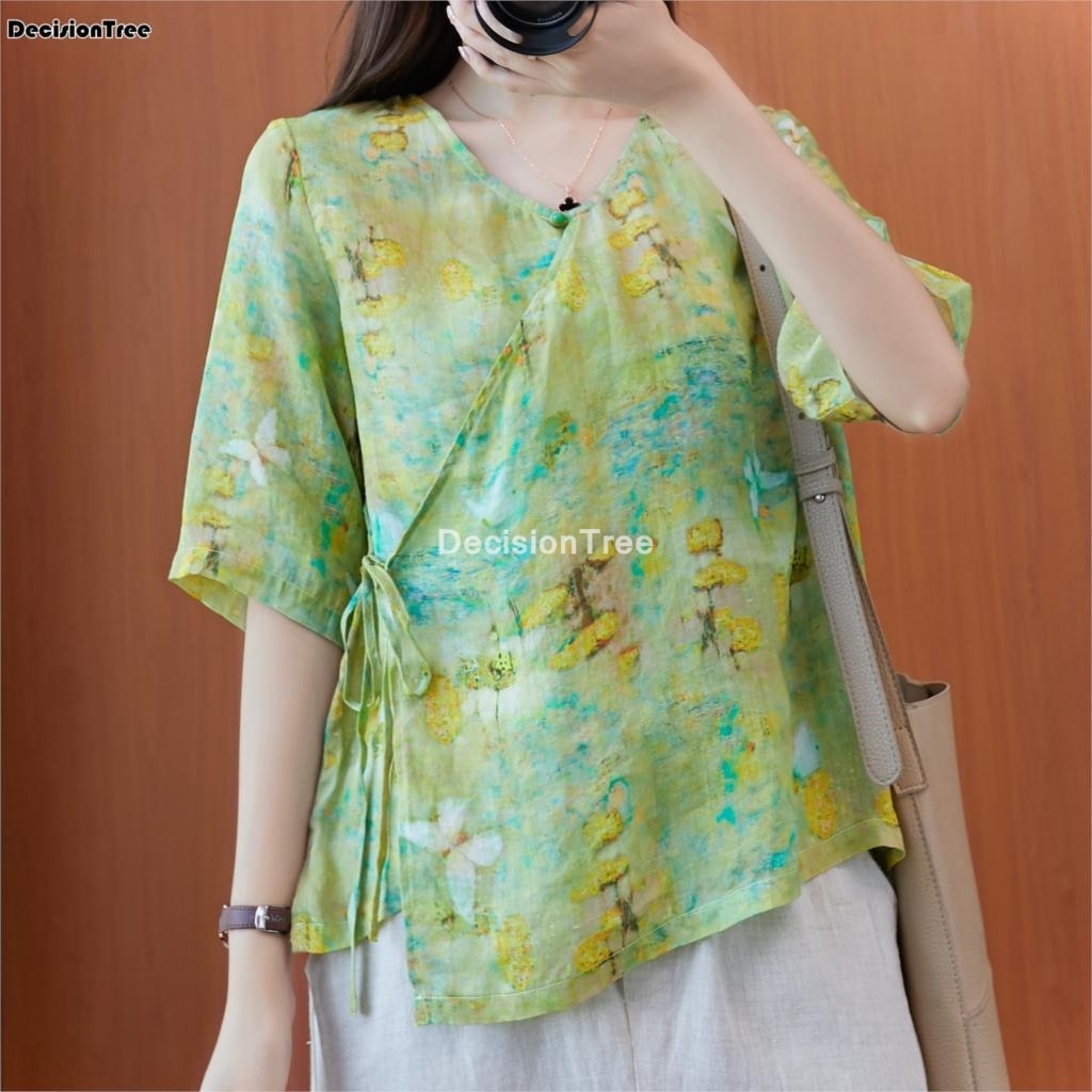 vintage women chinese style traditional cotton lin... – Vicedeal