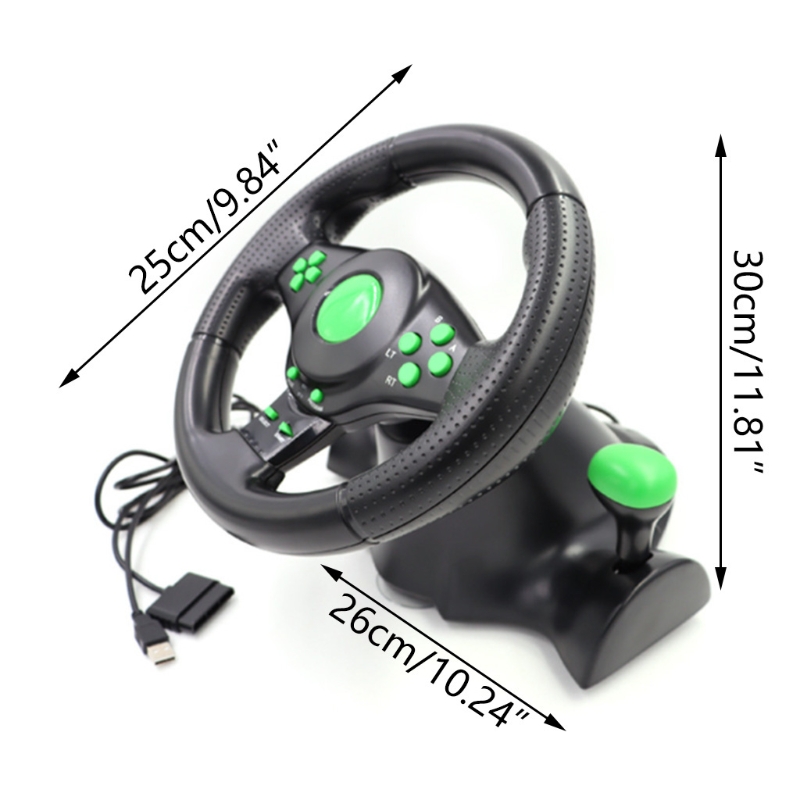 4 in 1 Gaming Steering Wheel with Pedals 180 Degre... – Grandado