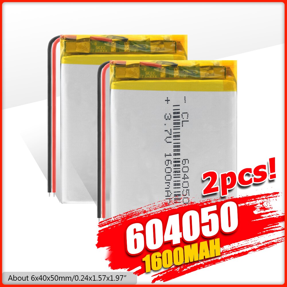 3.7V 1600mAh 604050 Lipo Battery Lithium Polymer B... – Vicedeal