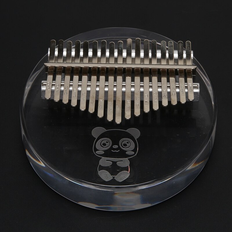 17 Keys Thumb Piano Round Shape Transparent Acryli... – Grandado