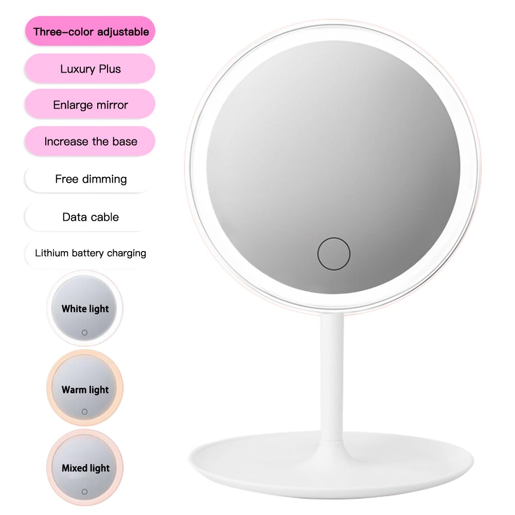 LED Makeup Mirror with Ring of Light HD Vanity Mir... – Vicedeal