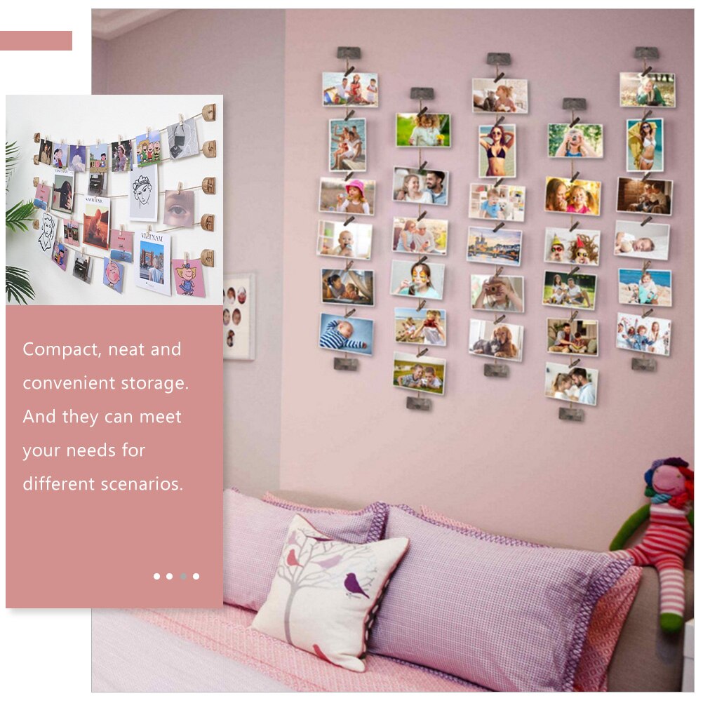 1 Set DIY Wall Art Decor Hanging Photo Display Str... – Grandado