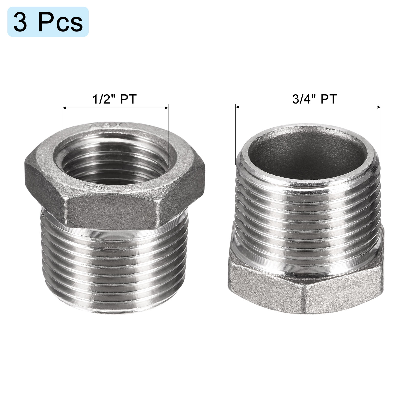 Uxcell Hex Verminderen Bus, 3/4 Pt Man 1/2 Pt Vrou... – Vicedeal