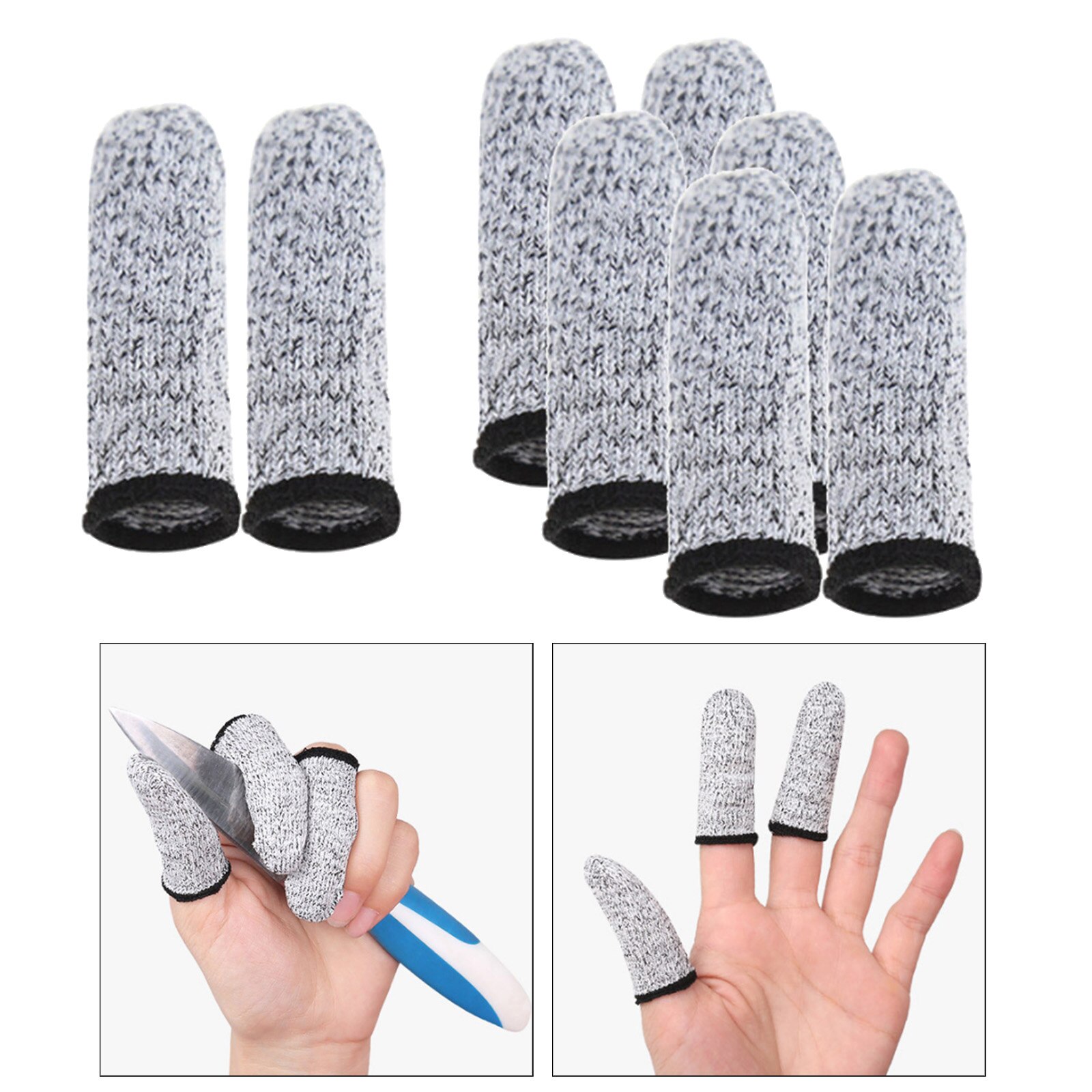 8pcs Finger Cots Cut Resistant Fingertip Sleeves C... – Grandado