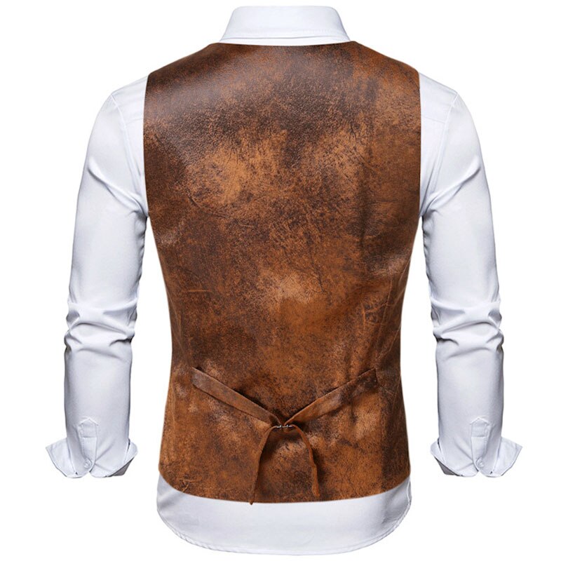 Vintage Suit Vest Men Suede Retro Mens Sleeveless ... – Grandado