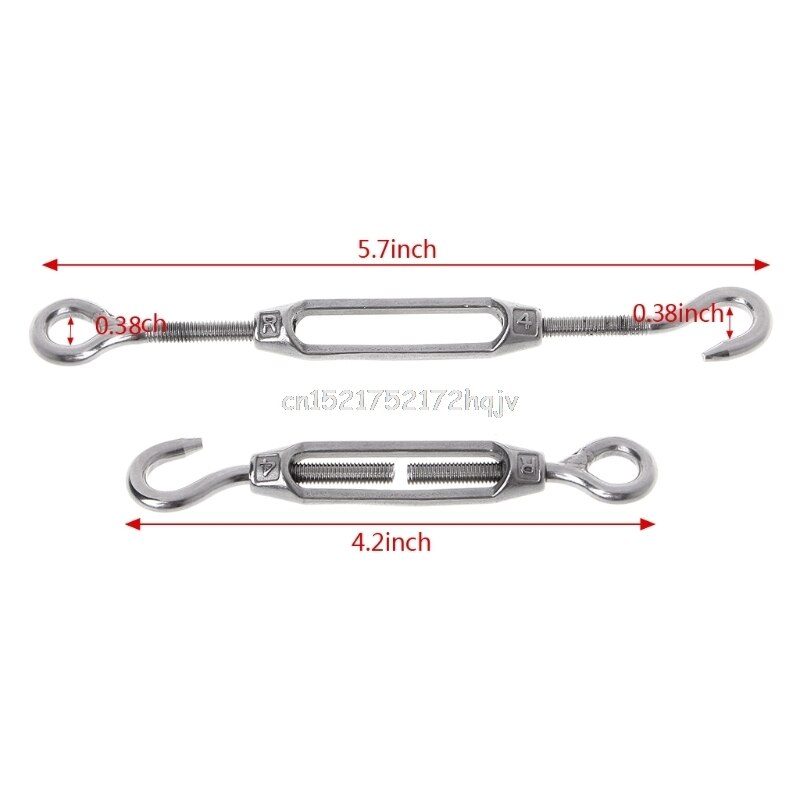 4PCS 304 Stainless Steel M4 Hook & Eye Turnbuckle ... – Grandado