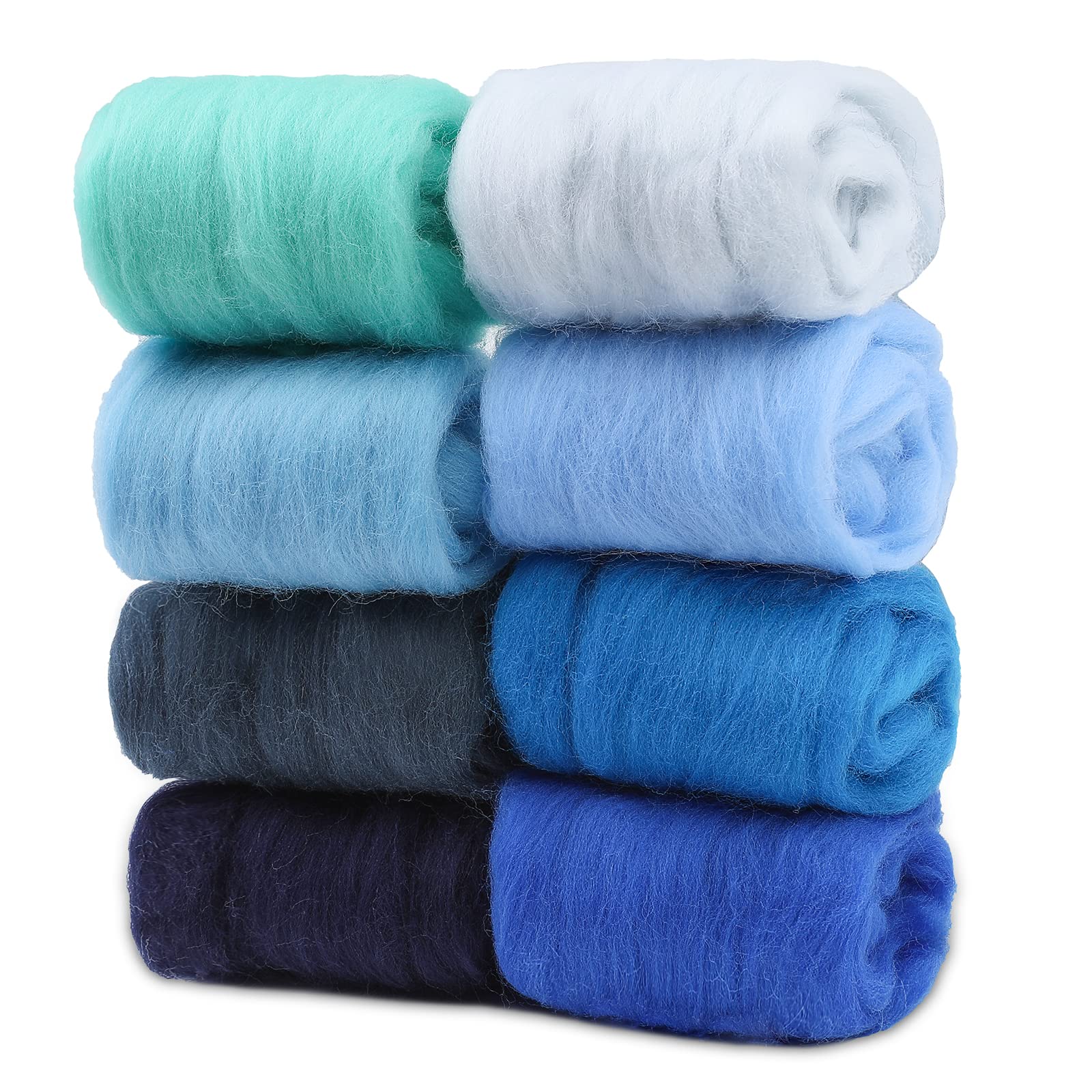 Fenrry 8/10 Colors Needle Felting Wool Wool Roving... – Grandado