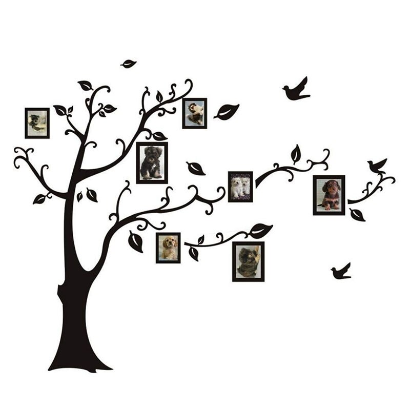 Removable Black Family Tree Photo Frame Wall Stick... – Vicedeal
