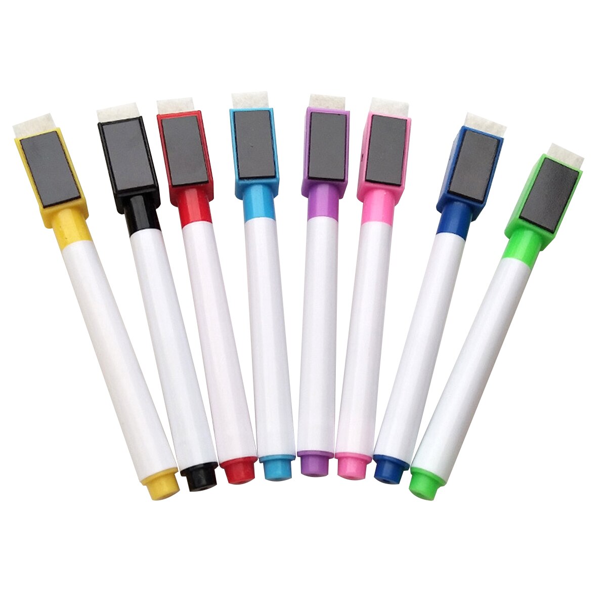 8pcs Color Dry Erase Markers Set with Eraser Cap W... – Grandado