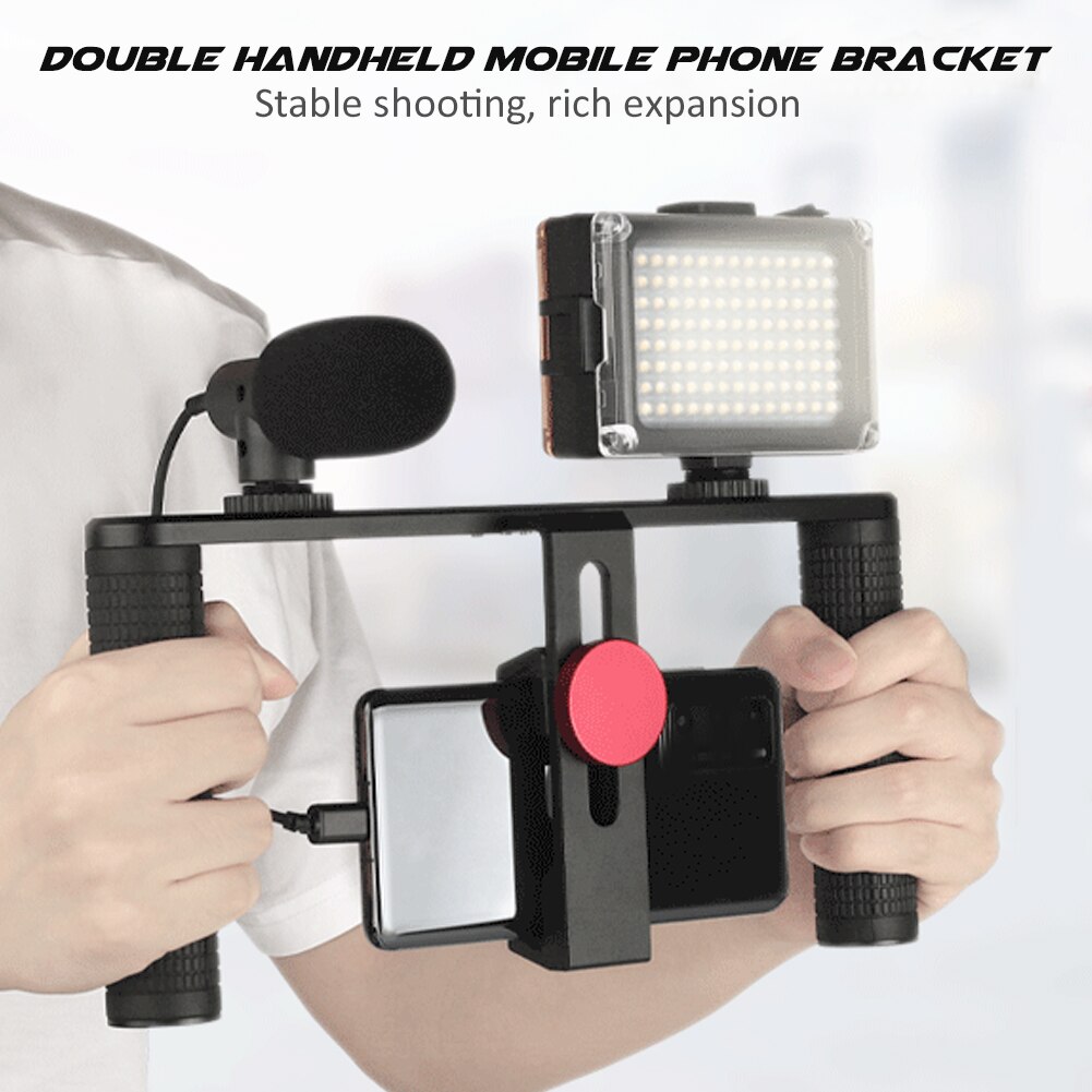 Dual Handheld Mobile Phone Bracket Metal Photograp... – Vicedeal