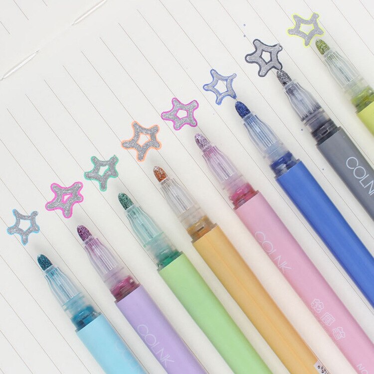 8 Double-line Contour Pens students draw outline p... – Grandado