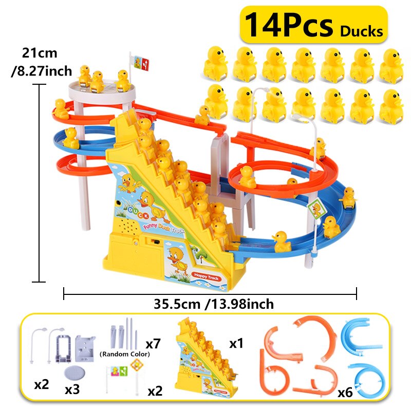 Electric Duck Climbing Stairs Slides Set toy with ... – Grandado