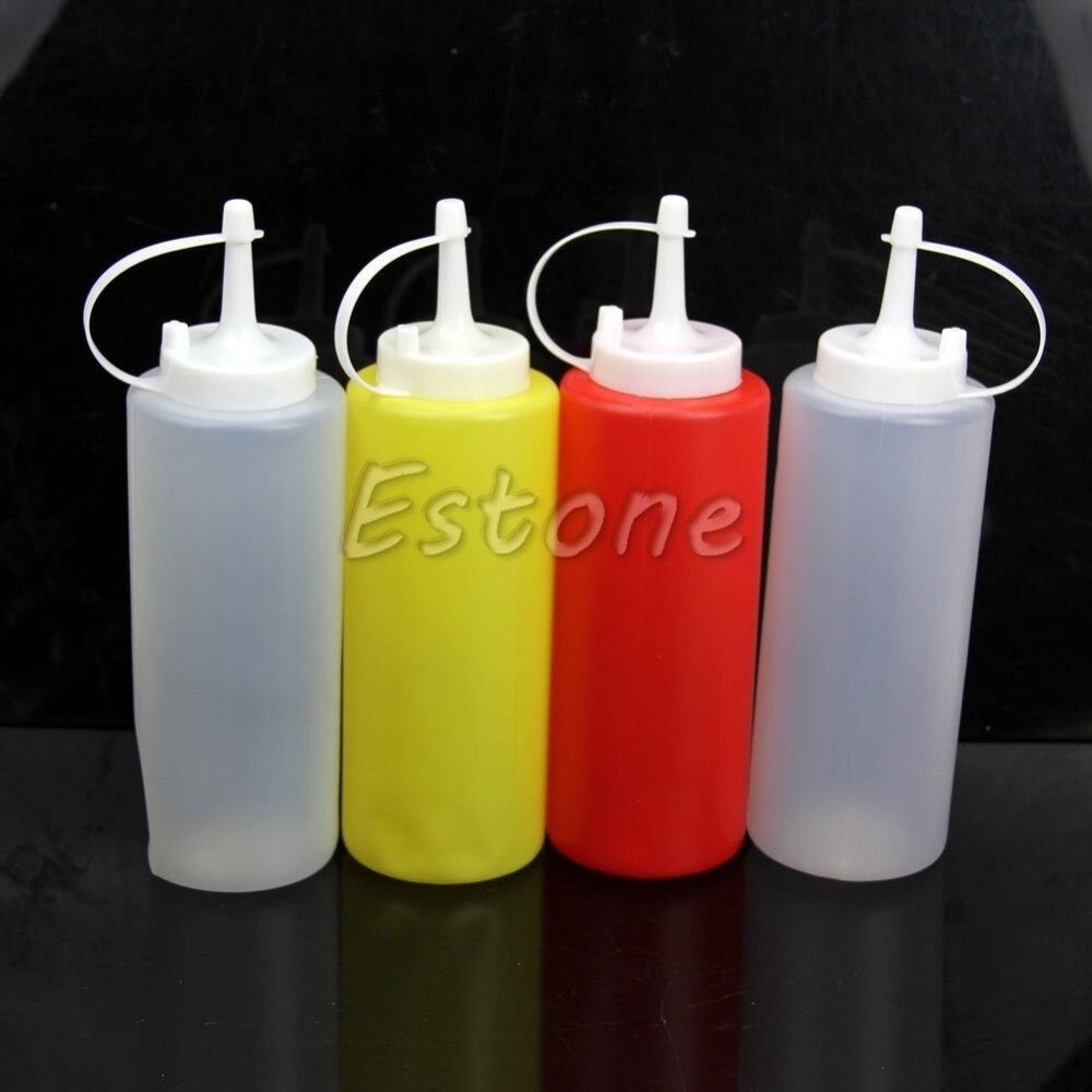 2 x 350ml Kitchen Plastic Squeeze Dispenser Cruet ... – Grandado