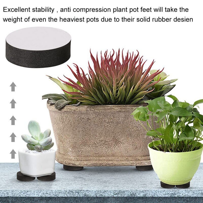 48Pcs Plant Pot Feet Risers Natural Rubber Flower ... – Grandado