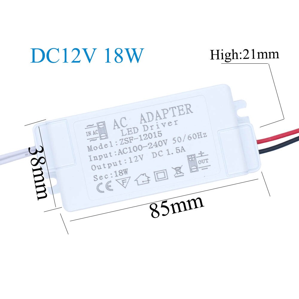 12V Voeding Met Case Led Driver Transformator 6W 1... – Grandado