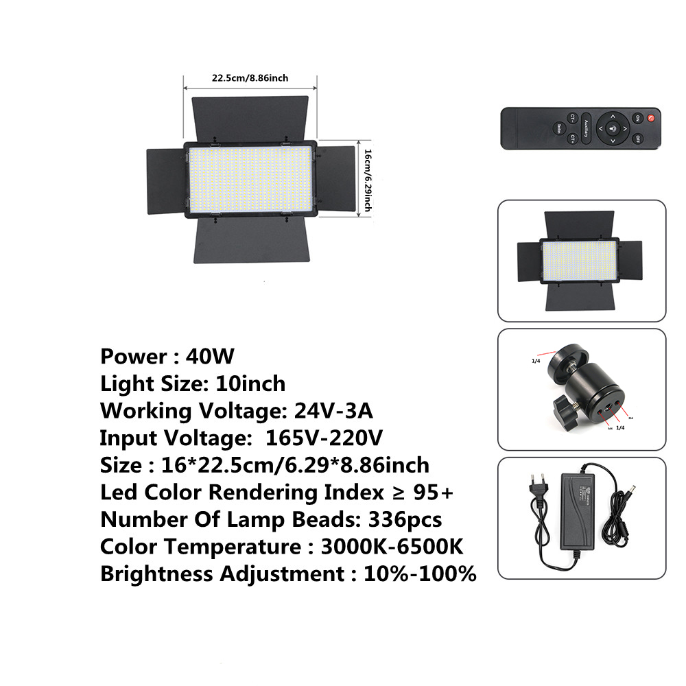 LED Video Light With Tripod Stand Dimmable Panel R... – Vicedeal