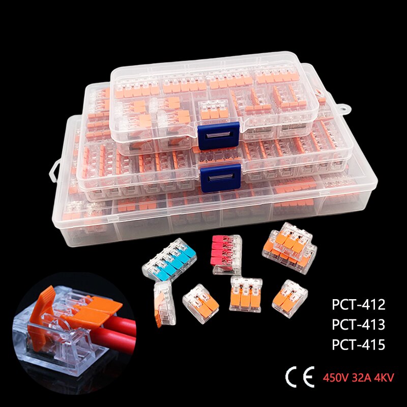 Wire Connector 24/48/72/96 PCS Orange Mini Quick C... – Grandado