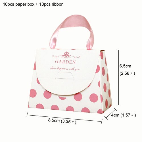 10pcs Floral Paper Storage Box Cute Pink Dot Handb... – Vicedeal