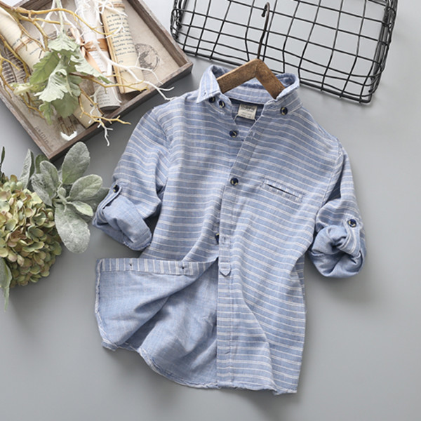 Children Shirts European and American Style Stripe... – Vicedeal
