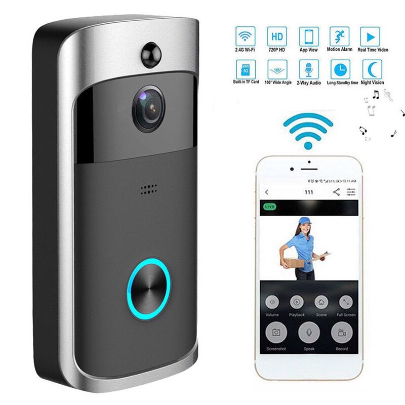Smart Video Wireless WiFi Door Bell IR Visual Came... – Grandado