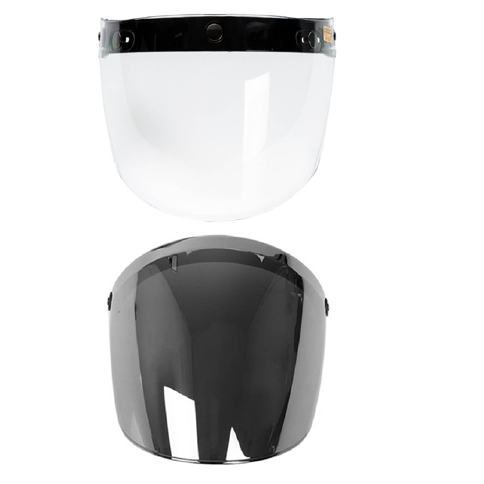 2Pcs Open Face Wind Shield 3 Snaps Helmet Visor Wi... – Grandado