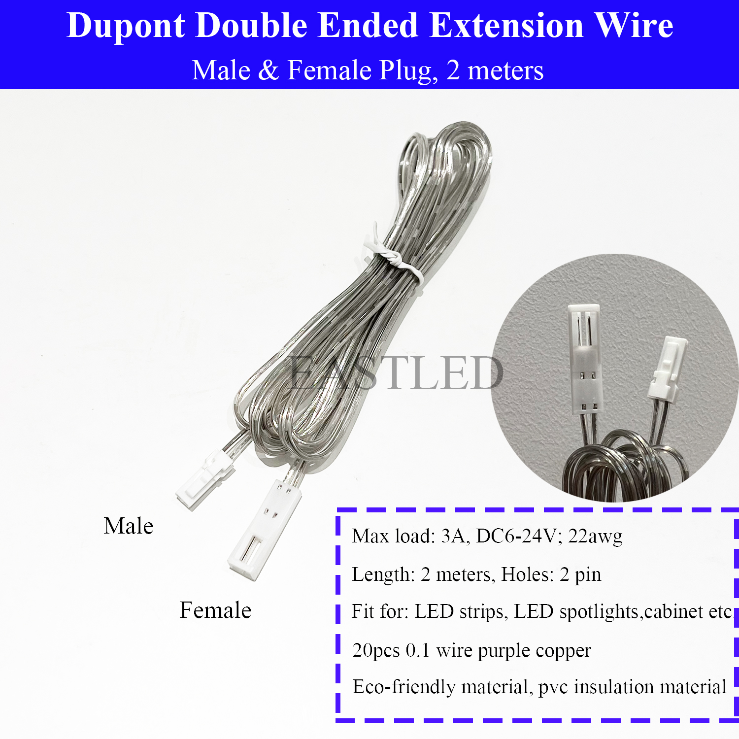 Cable de extensión Dupont con Snap 2468, Cable de ... – Grandado