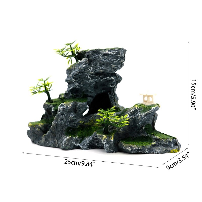 Resin Rockery Aquarium Decoration Accessories Arti... – Grandado