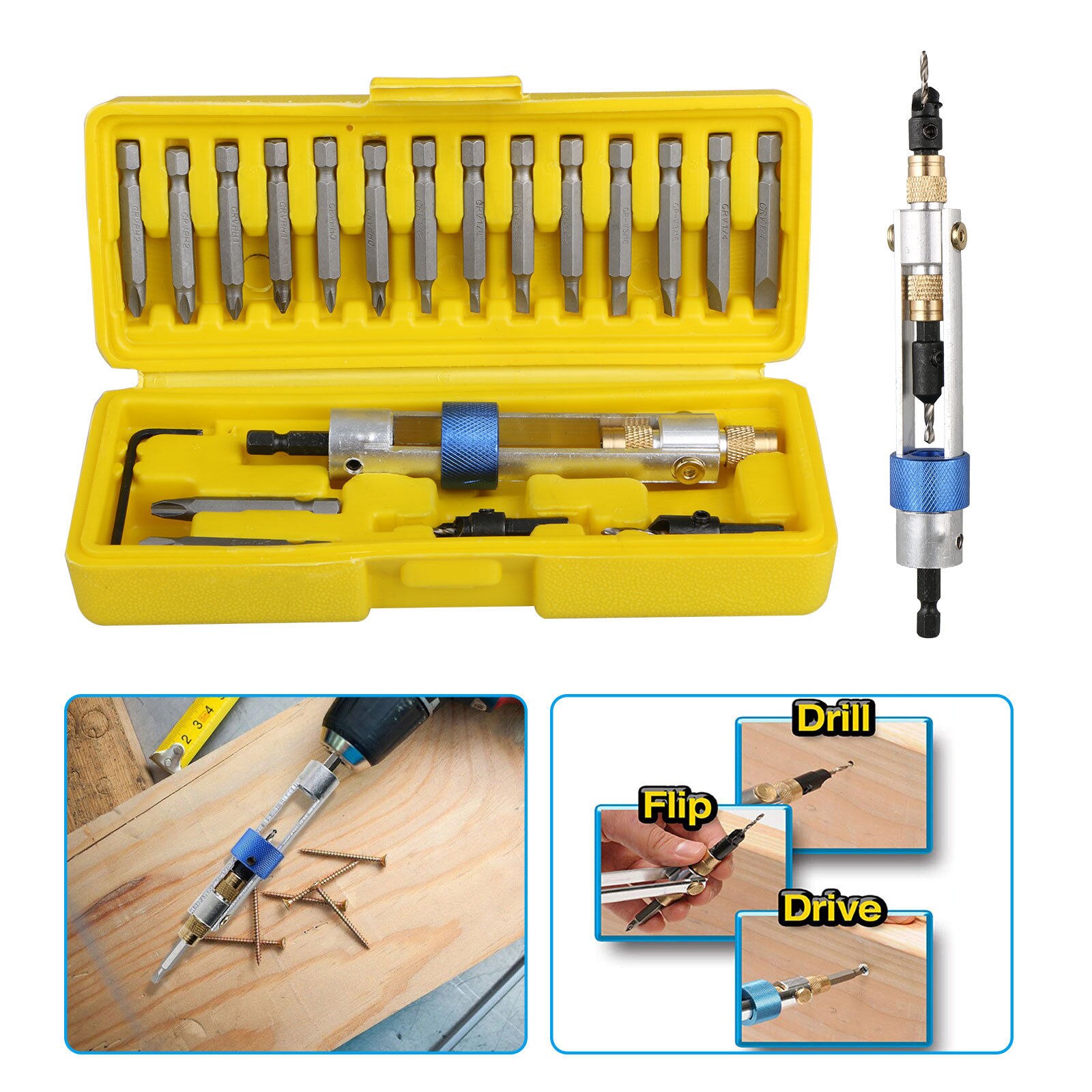 20PCS Swap Drill Bit Half Time Drill Driver Swivel... – Vicedeal