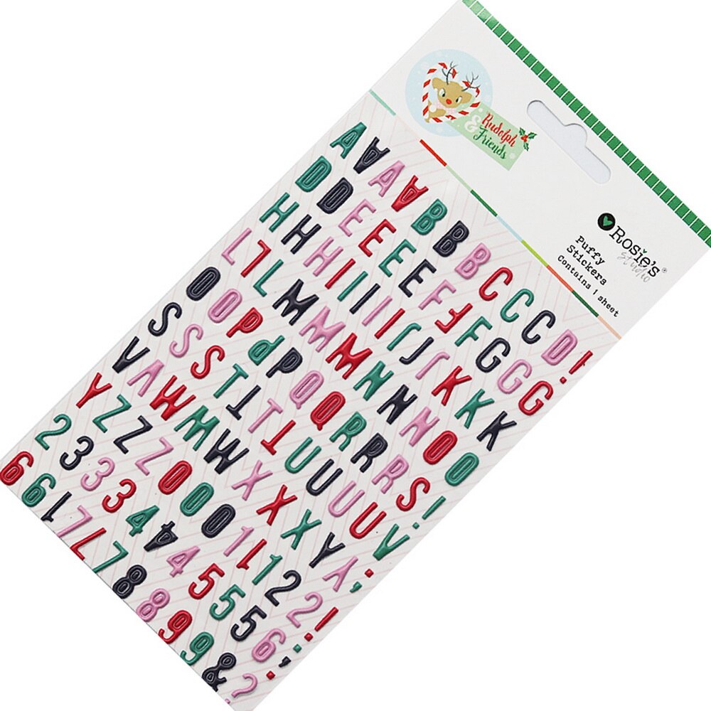 CRZCrafter Puffy Alphabets Stickers Christmas Self... – Grandado