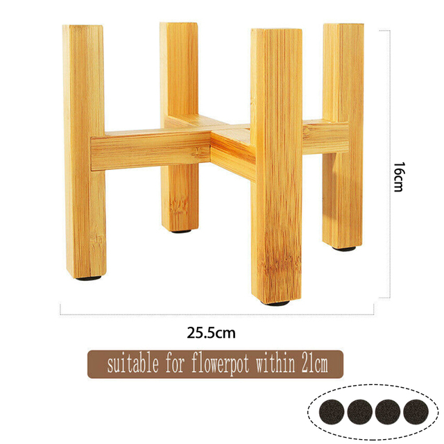 Portable Bamboo Flower Stand Mini Plant Flower Pot... – Grandado