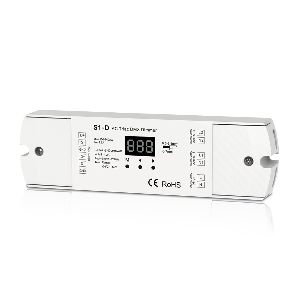 Two Channel Output AC Triac DMX Dimmer 2 Channel D... – Grandado Two Channel Output AC Triac DMX Dimmer 2 Channel D... – Grandado