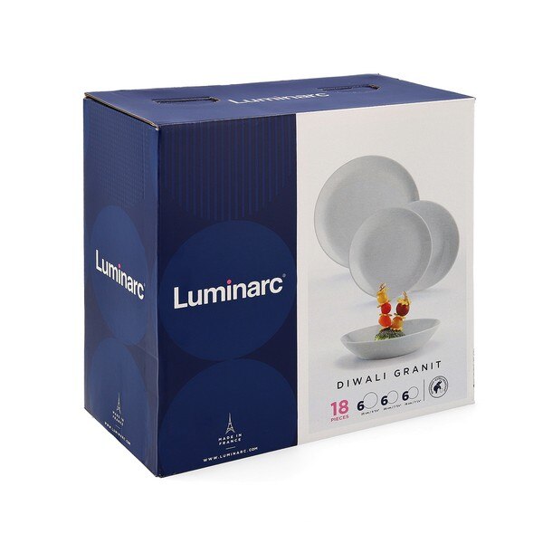Servies Luminarc Carine Grijs Glas (18 Pcs) – Vicedeal