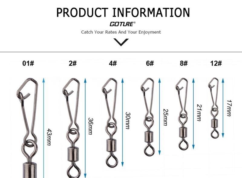 50 stücke Edelstahl Angeln Lager Verriegelung Roll... – Vicedeal