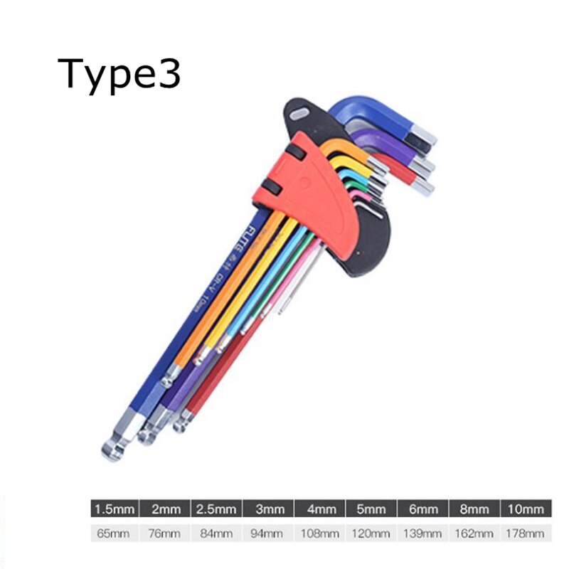 9pcs Hex Allen Wrench Set Color Coding Double-End ... – Grandado