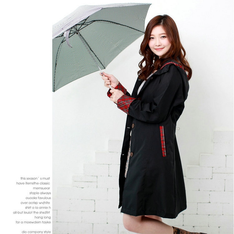 Long Raincoat Women Waterproof Hood Ladies Rain C Grandado