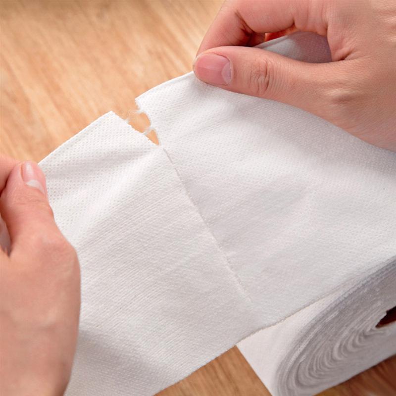 2 Rolls of Cotton Towels White Dry Wet Amphibious ... – Grandado