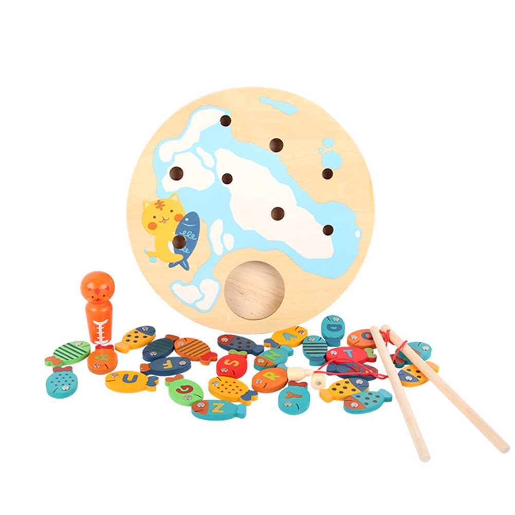 Wooden Magnetic Fishing Letters Catch Toys Table G... – Grandado