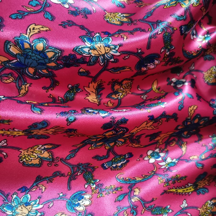 DIY Satin stoff Glänzend Charmeuse paisley Satin S... – Vicedeal