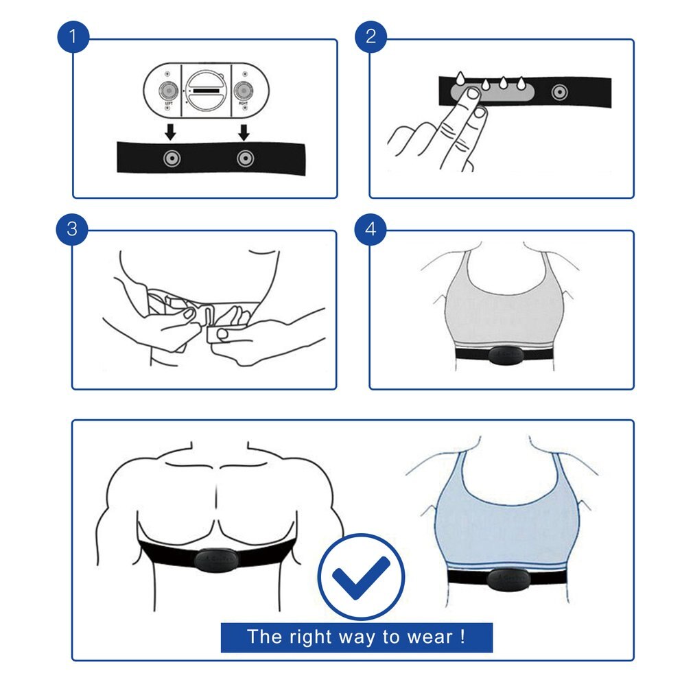 Chest Strap Belt Real Time Heart Rate Monitor Sens... – Grandado