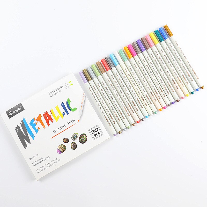 30 Colours Metallic Marker Pens for Glass Paint Ro... – Grandado