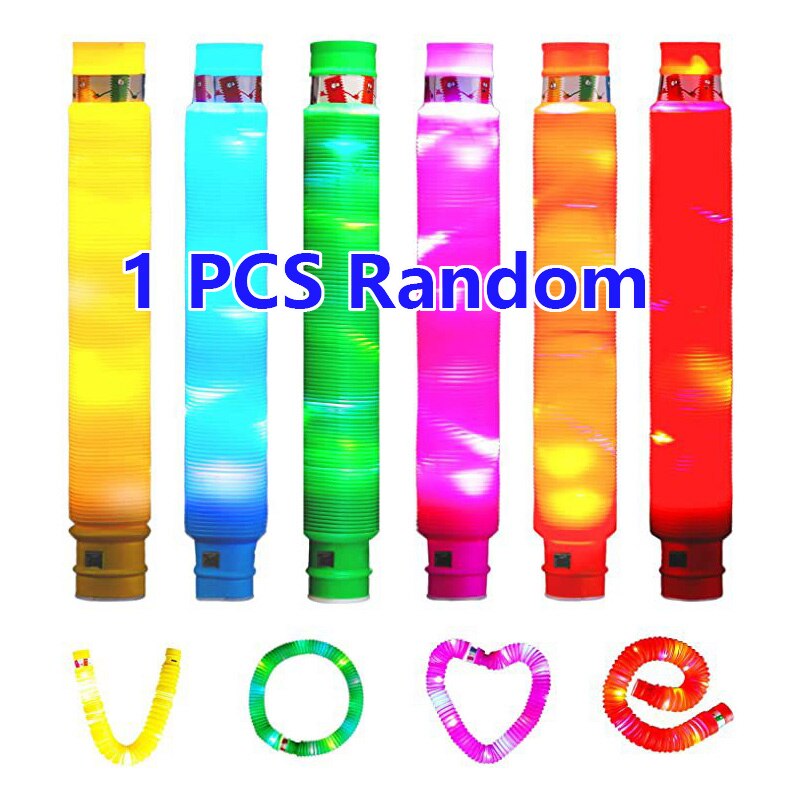 1pc Lighted Pop Fidget Tubes LED Sensory Toys Pull... – Vicedeal